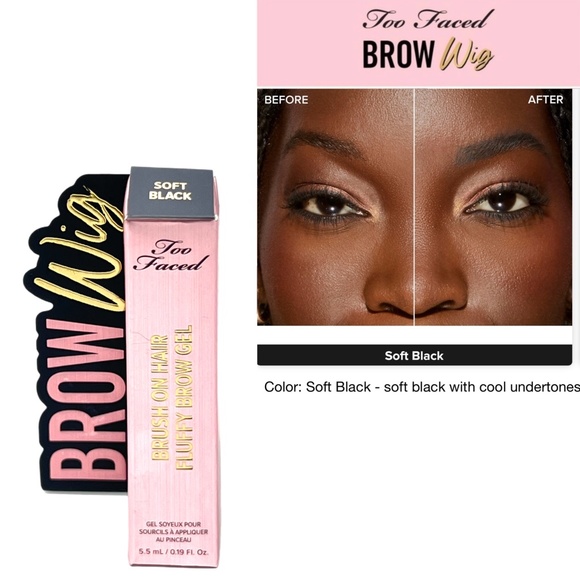 Too Faced | Makeup | 43 Nib Too Faced Brow Wig Brushon Eyebrow Gel In ...